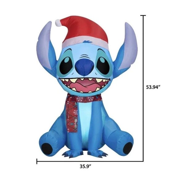 Disney | Holiday | 45 Ft Stitch Santa Led Airblown Inflatable Christmas ...